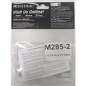 Musiclily Guitar Mini Size Pots B500K Split Knurled Long Split 18mm Shaft Linear Taper Potentiometers for Stratocaster and Telecaster Guitar Bass Parts(Pack of 2)