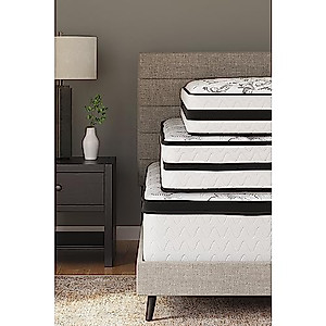 Signature Design by Ashley California King Size Chime 12 Inch Medium Firm Hybrid Mattress with Cooling Gel Memory Foam