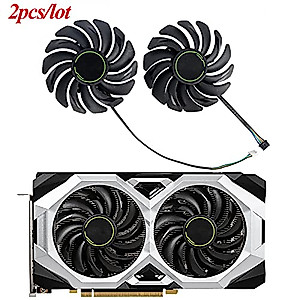 inRobert PLD09210S12HH 85mm 4Pin RTX2080 RTX2070 Graphics Card Fan Replacement for MSI RTX 2060 2070 2080 Super Ventus GPU (Fan-AB)