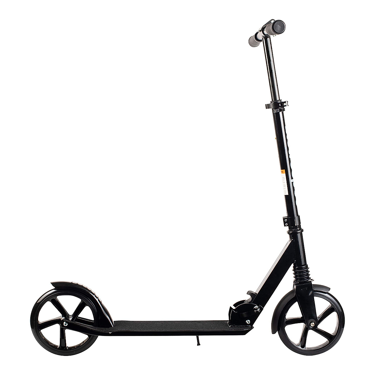 Retrospec Ripper-500 2-Wheel Kick Scooter for Kids 8+ and Adults with Padded Handlebars, PU Wheels, and Grippy Deck, Black