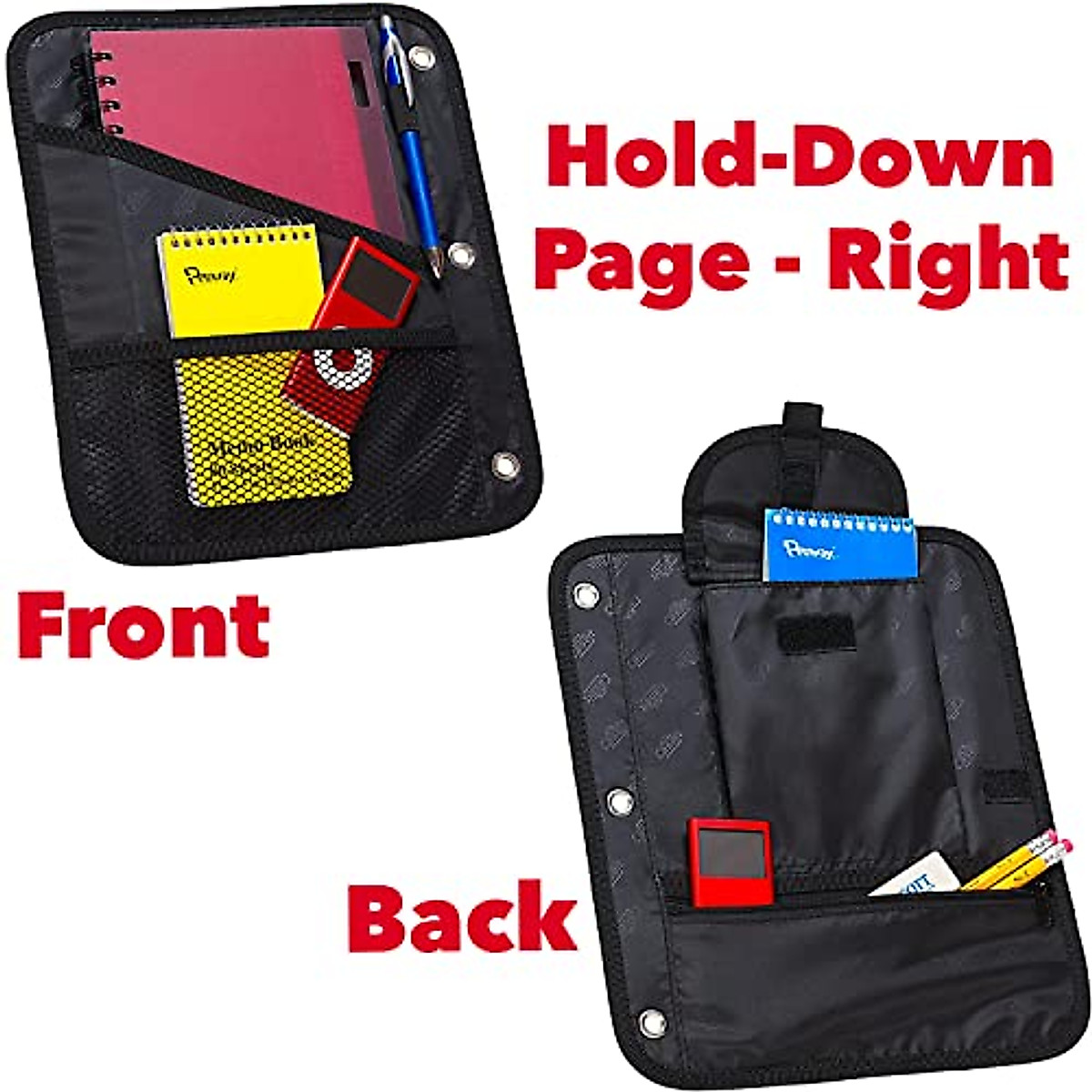 Case-it The Dual 2-in-1 Zipper Binder - Two 1.5 Inch D-Rings - Includes Pencil Pouch - Multiple Pockets - 600 Sheet Capacity - Comes with Shoulder Strap - Black Dual-121-A