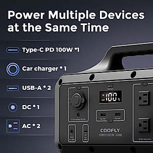 Solar Generator 1021Wh,Portable Power Station 1000W and 1x120W Solar Panel electric with 2x110V/1000W AC Outlets,Solar Power Generator with Lithium Battery Pack for Outdoor RV/Van Camping,Overlanding