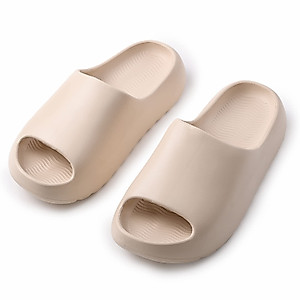 Cloud Slides for Women Men Kids, Pillow Slippers Comfy Non-Slip Soft Waterproof Bathroom Shower Shoes, Cushioned Thick Sole Sandals for Indoor and Outdoor