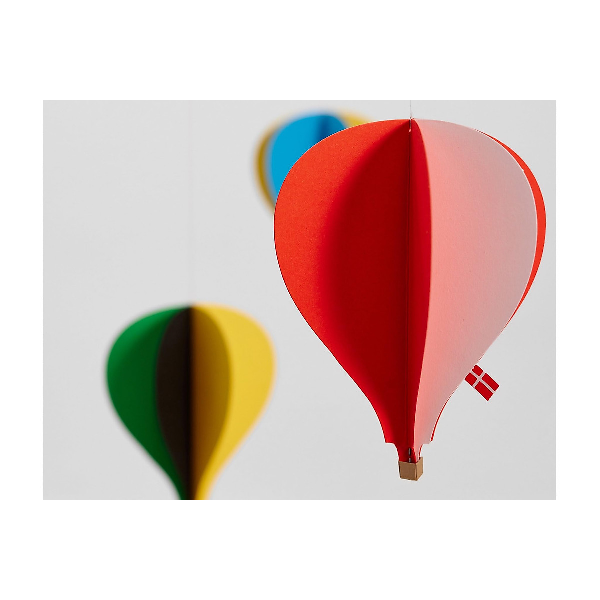 Flensted Mobiles 5 Balloon Hanging Nursery Mobile - 26 Inches - High Quality Cardboard