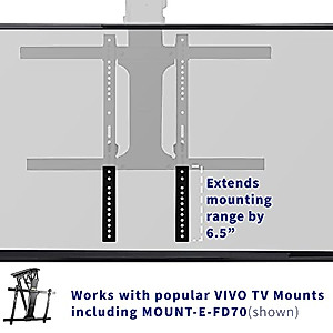 VIVO Vertical VESA Extender Plate Bracket Kit Designed for Low VESA Pattern TV’s, Fits TV Ceiling Mounts, 2 Brackets, Black, MOUNT-AD165