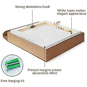 SUMGAR Ocean Wall Art Bathroom Rustic Decor Beach Coastal Canvas Paintings Farmhouse Navy Blue Pictures Seahorse Starfish Nautical Artwork Set of 4 Marine Life Theme Bedroom Decorations 12x12 inch