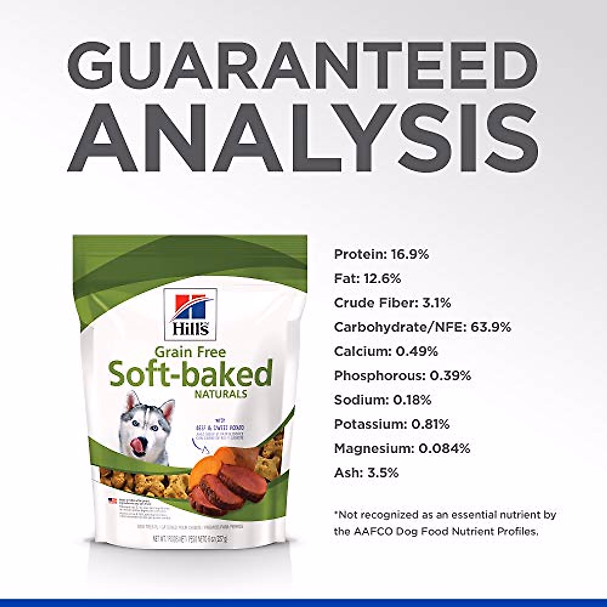 Hill's Grain Free Dog Treats, Soft-Baked Naturals with Beef & Sweet Potatoes, Soft Healthy Dog Snacks, 8 oz. Bag