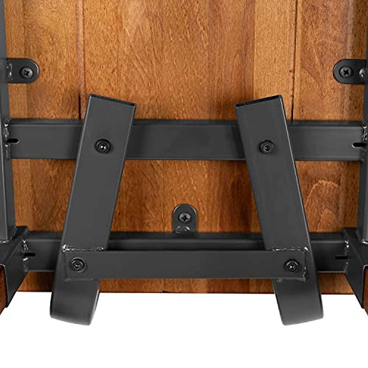 Flash Furniture Jackson 4 Pack Rustic Antique Walnut Industrial Wood Dining Chair