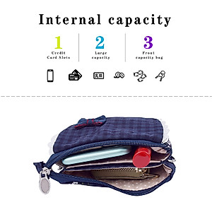 LassZone Canvas Crossbody Bag For Women Small Cellphone Purse Wallet Cute Floral Shouler Bag Handbag with Multi Pocket