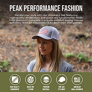 International Tie American Flag Hat for Men and Women - USA Flag Patriotic Trucker Baseball Snapback Cap