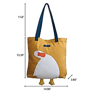 YiKitHom Canvas Cute Tote Bag for School