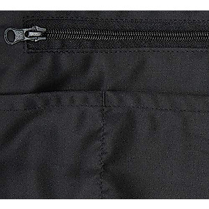 iServ 5 Pockets Black Waist Apron (22x13 inches). Clip-on Server Apron with Zipper pocket. Restaurant Half Aprons Waitress, Waiter, Server, Bartender, Barista, Money Apron, Check Holder, Organizer
