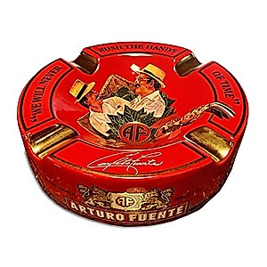 Limited Edition Large 9 inch Arturo Fuente Porcelain Cigar Ashtray Red