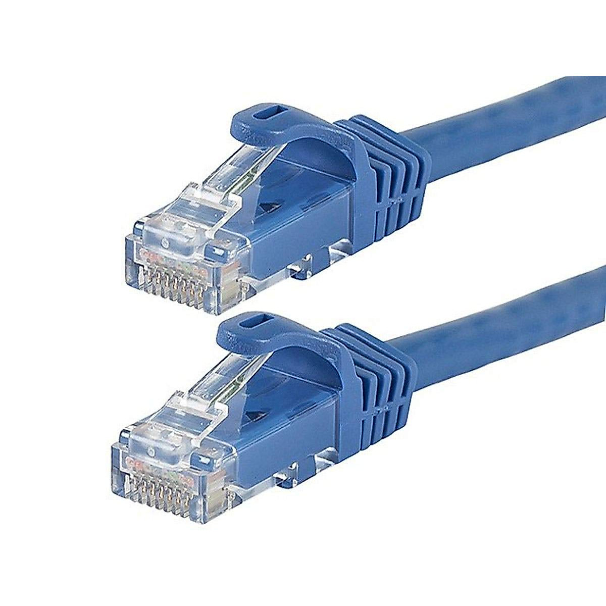 Monoprice Cat6 5ft Blue Patch Cable UTP 24AWG 550MHz Pure Bare Copper Snagless RJ45 Flexboot Series Ethernet Cable