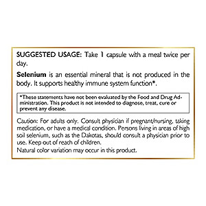 Coco March Selenium - Supports Thyroid Function & Conversion of T4 -T3-200 mcg- 3 Month Supply Gluten Free, Soy Free, Dairy Free, GMO Free, Vegan - 90 Capsules