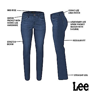 Lee Women's Legendary Mid Rise Straight Leg Jean Anchor 8