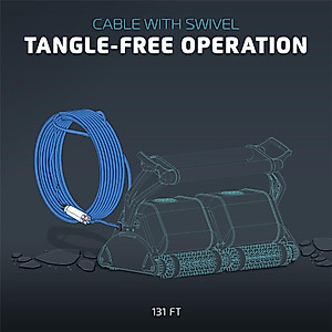Dolphin Genuine Replacement Part — Durable 131 FT Blue Cable with Swivel for Tangle-Free Operation — 9995748-DIY
