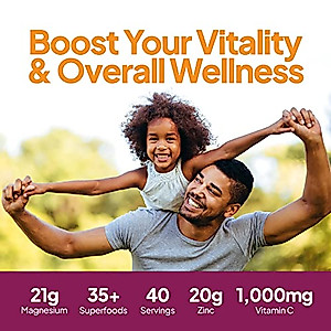 COUNTRY FARMS Immune Defense Superfoods Drink Mix, Supports Immune Defense, Vitamin C with Black Elderberry, Supports Hydration, with Probiotics and Prebiotics, Berry Flavor, 40 Servings
