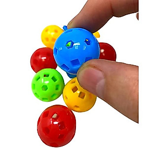 1492 PK.12 Mini Hard Plastic Balls Bird Toy Parrot Parts Craft Foot Play Kids