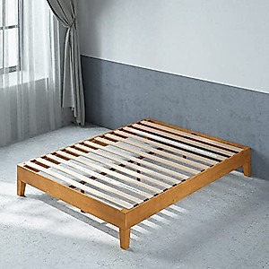 ZINUS Alexis Deluxe Wood Platform Bed Frame / Solid Wood Foundation / No Box Spring Needed / Wood Slat Support / Easy Assembly, Rustic Pine, Full