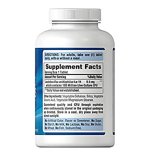 Puritan's Pride Probiotic Supplement, Acidophilus, Capsule, 250 Count(Pack of 1)