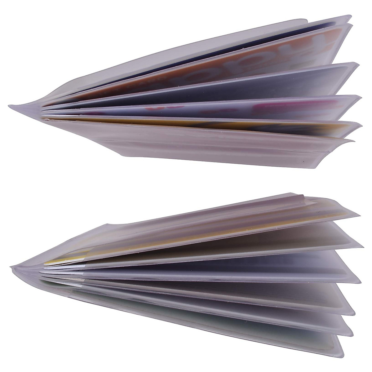 Swiss Marshall Set of 2 Heavy Duty Plastic 6 Page Hipster Wallet Inserts Side Load for Wallets MADE IN USA