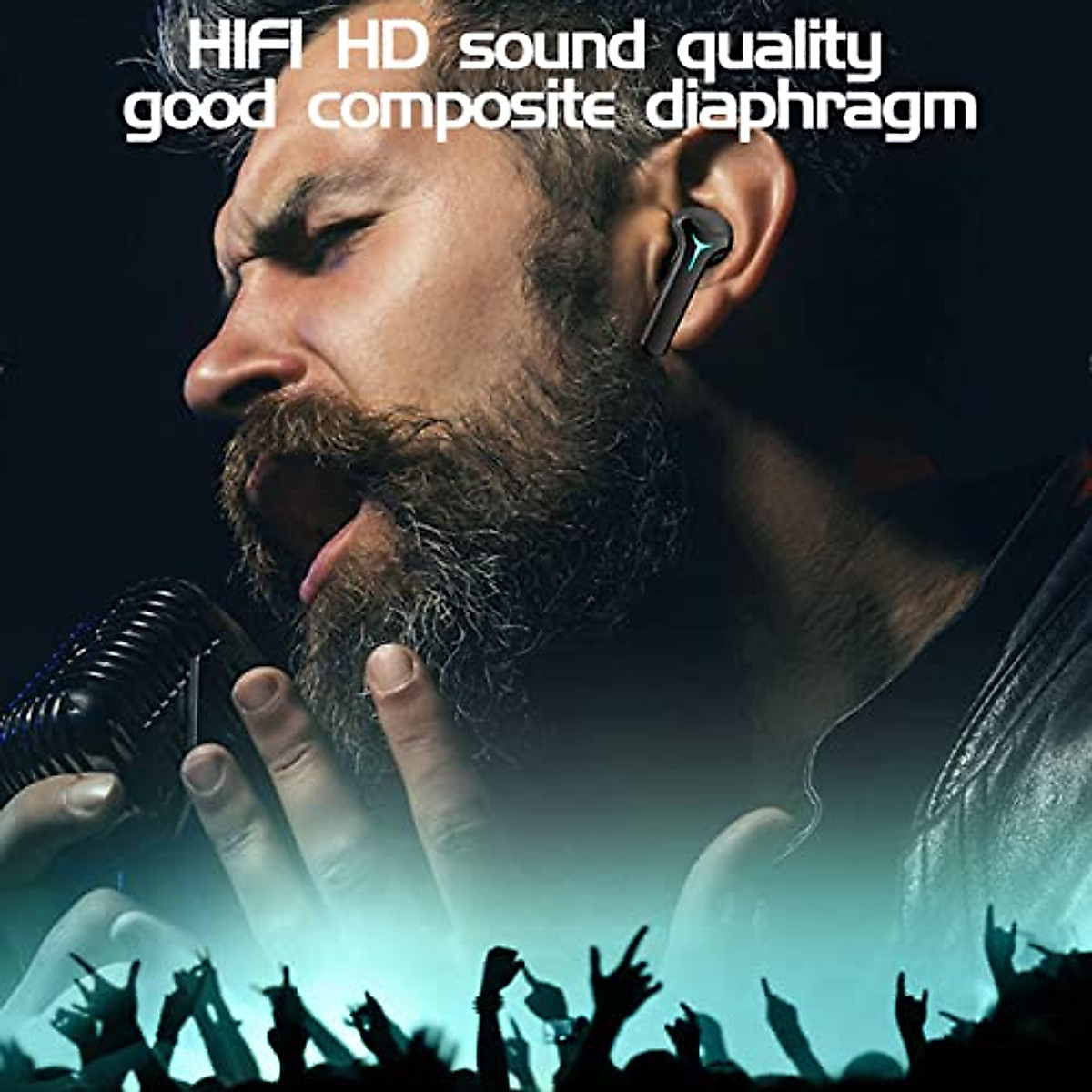 Yeahitch Wireless Bluetooth Headset, Intelligent Noise Reduction, in Ear Sports Game, E-Sports Headset, Super Long Endurance