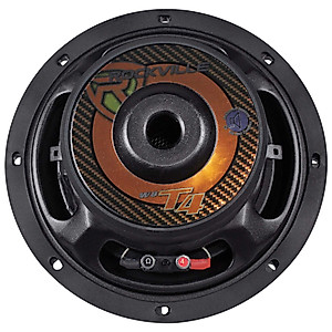 Rockville W8T4-S4 8" Shallow Mount 1000w Peak Car Subwoofer 4-Ohm Sub 250w RMS CEA Rated