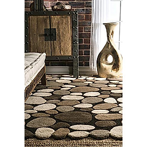 nuLOOM Pebbles Hand Tufted Wool Runner Rug, 2' 6" x 10', Natural