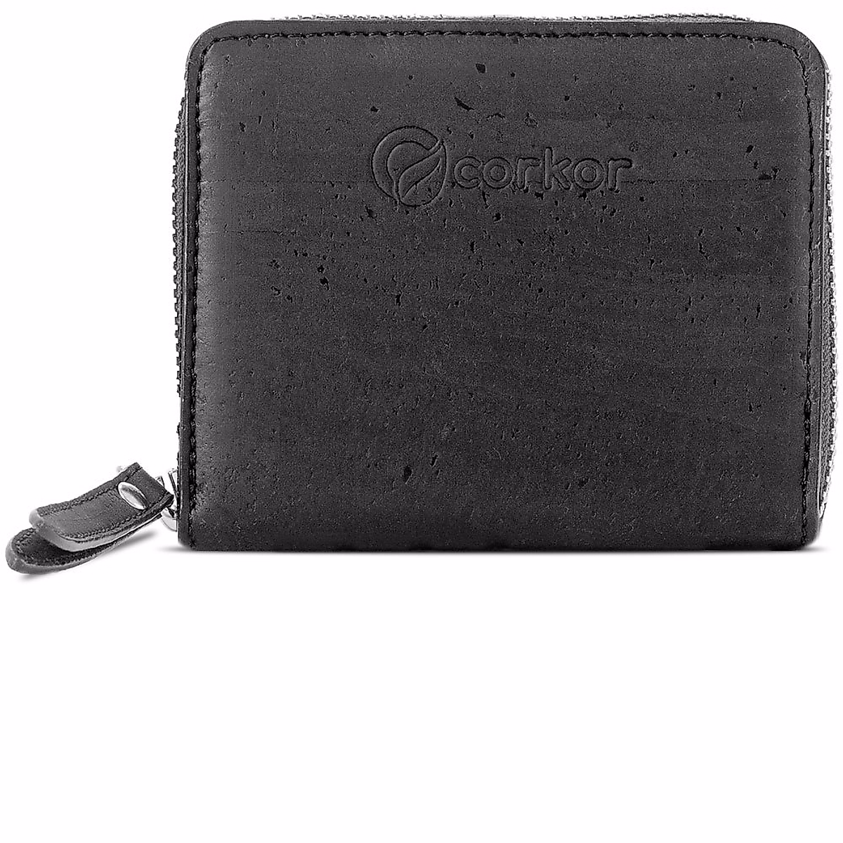 Corkor Cork RFID Square Wallet – Women’s Wallet - RFID Blocking - Vegan Leather – Cruelty Free – Eco Friendly - Black