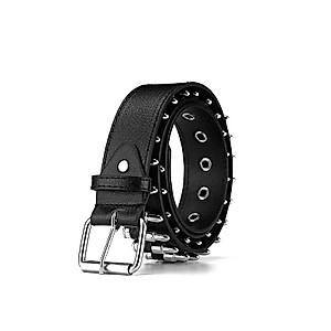 YYHJM Bullet Rivet Belts Personalized Black Belt Fantastic Pu Leather Belt For Jeans Hip Hop
