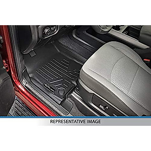 SMARTLINER Custom Fit Floor Mats 2 Row Liner Set Black Compatible with 1999-2007 Compatible with Ford F-250 / F-350 / F-450 Super Duty Crew Cab