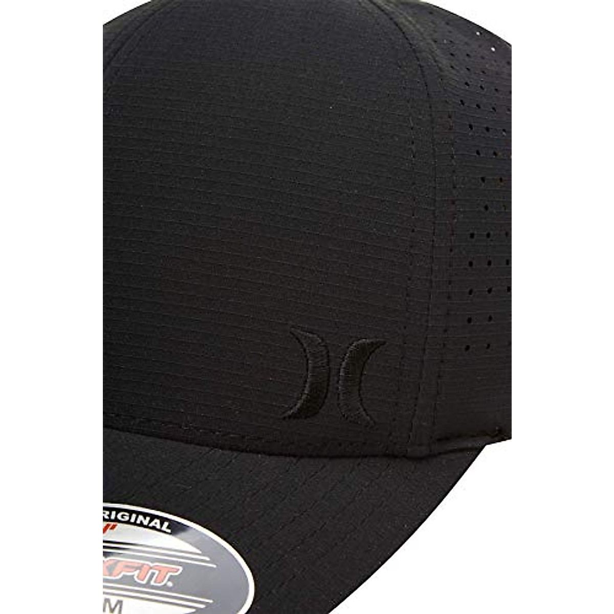 Hurley Men's Caps - Phantom Ripstop Curved Bill Baseball Hats for Men (S-XL), Size Large-X-Large, Black/Black