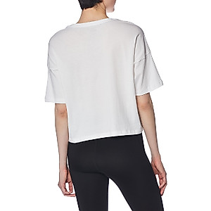 PUMA Women's Essentials Cropped Logo Tee, White, X-Small