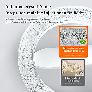 Bullishman The New Pattern of high Imitation Socket Crystal Chandelier in 2024,Easy to disassemble and Assemble, with Three Color dimming, Modern Chandelier, Suitable for Most Rooms(Round)