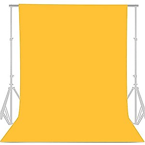 GFCC Yellow Backdrop - 8FTX10FT Yellow Photo Backdrop for Photoshoot Background for Photography Screen Video Recording Picture Background