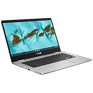 ASUS 14 C424MA Chromebook Laptop, 14" FHD Anti-Glare, Intel Celeron N4020 Processor, 4GB LPDDR4 RAM, 128GB eMMC, 802.11AC WiFi, Bluetooth 5.0, Type-C, Webcam, Silver, Chrome OS, 64GB Flash Drive