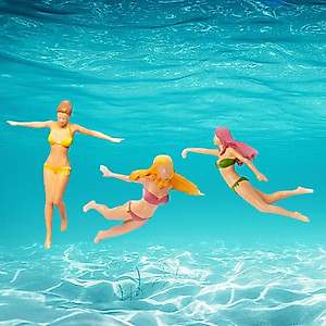 rockible 1:64 Girl Figure/64 Scale Miniature Model Figures Resin People Miniature People Model for DIY Projects Diorama Scenery Fairy Garden Layout, Style D