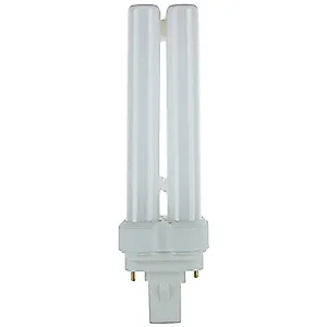 Sunlite FDL28 Fluorescent Quad Tube Plug-in Bulb, 28 Watt, 10,000 Hour Life Span, GX32D-3 Base, 1350 Lumens, for Fluorescent Ceiling Fixtures, Lamps, 5000K Daylight, 1 Pack