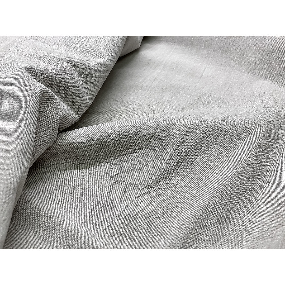Get Bed Ready Stone Washed Cotton Casual Duvet Cover Set Solid Color Relaxed Modern Style Bedding Natural Wrinkled Lived-in Look Putty (Neutral, King)