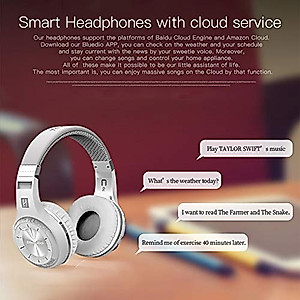 Bluedio H Plus Turbine Wireless Bluetooth 5.0 Stereo Headphones with Mic/Micro SD Card Slot/FM Radio, Black