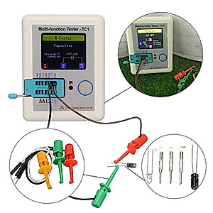Multi-Function Tester, 3.5 inch Colorful Display Pocketable Multifunctional TFT Backlight Transistor LCR-TC1 Tester for Diode Triode Capacitor Resistor Transistor LCR ESR NPN PNP MOSFET LW21