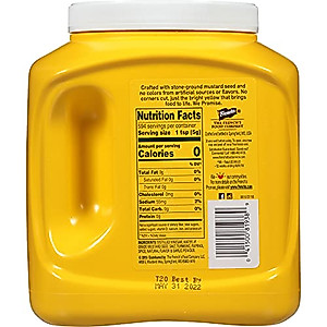 French's Classic Yellow Mustard, 105 oz - One 105 Ounce Bulk Container of Tangy and Creamy Yellow Mustard Perfect for Professional Use or for Refillable Containers at Home