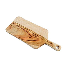 BOUMBI Fragrant Camphor Laurel Wood Cutting Board with Handle(15.7x6.3x0.55 inches paddle)