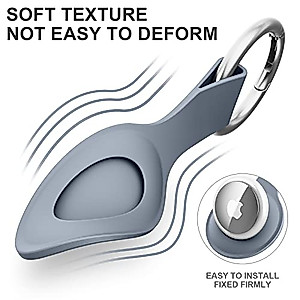 4 Pack AirTag Holder / AirTag Case / AirTag Keychain Ring - Premium Silicone Waterproof Shockproof Anti-Scratch Case for Apple AirTag Item Finder for Pet Cat Dog Keys Bag Backpack Luggage (4 Pack A)