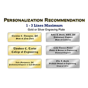 PE State Board License Personalized Professional Engineer Certificate School Document Holder Case Plaque Frame Exam Passing Engineer Student Gift Graduate Certification Graduation