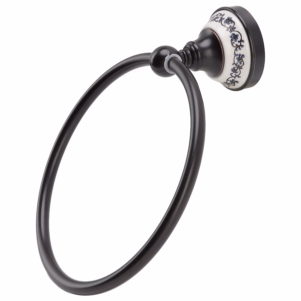 Garhelper Towel Rings for Bathroom Wall, Antique Retro Design Round Towel Holder, Wall Mounted Bath Hand Towel Rack, Rail Bathroom Hardware Classical Ancient Hardware for Bathroom Kitchen Wall Door