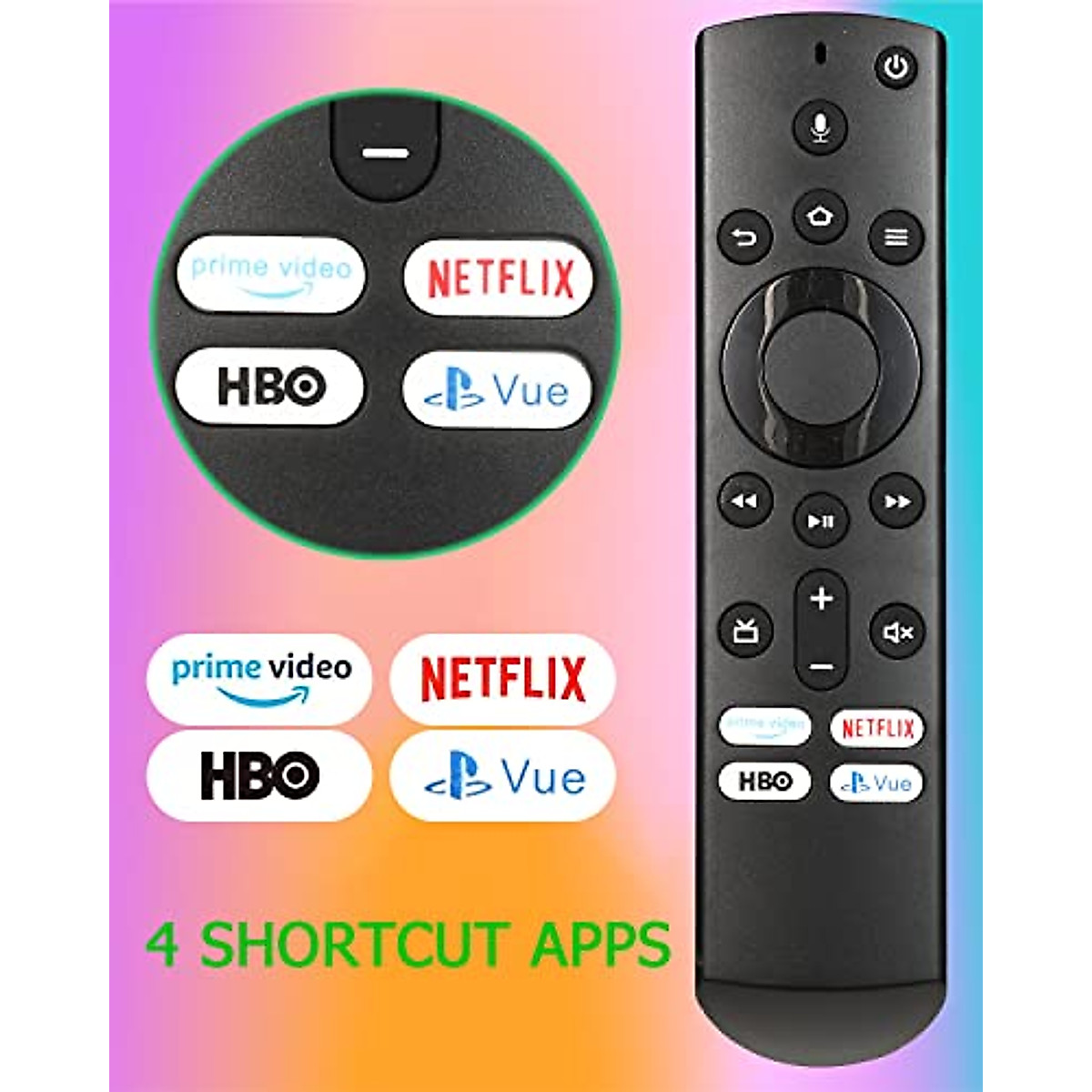 NS-RCFNA-19 NSRCFNA19 Voice Remote Control Replacement for Insignia Fire TV Edition Televisions NS-32DF310NA19 NS-39DF510NA19 NS-50DF710NA19 NS-55DF710NA19 NS-24DF310NA19 NS-43DF710NA19