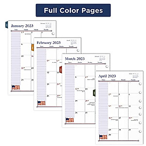AT-A-GLANCE Charles Wysocki 2023 RY Monthly Planner Refill, Loose-Leaf, Desk Size, 5 1/2" x 8 1/2"