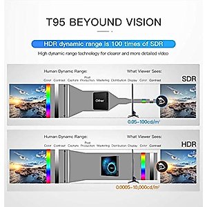 Android TV Box 10.0 2GB RAM 16GB ROM T95 Android TV Box Allwinner H616 Quad-Core Cortex-A53 CPU Smart TV Box with 2.4G/5G WiFi 6K 4K Output 100M Bluetooth Ethernet Android Box